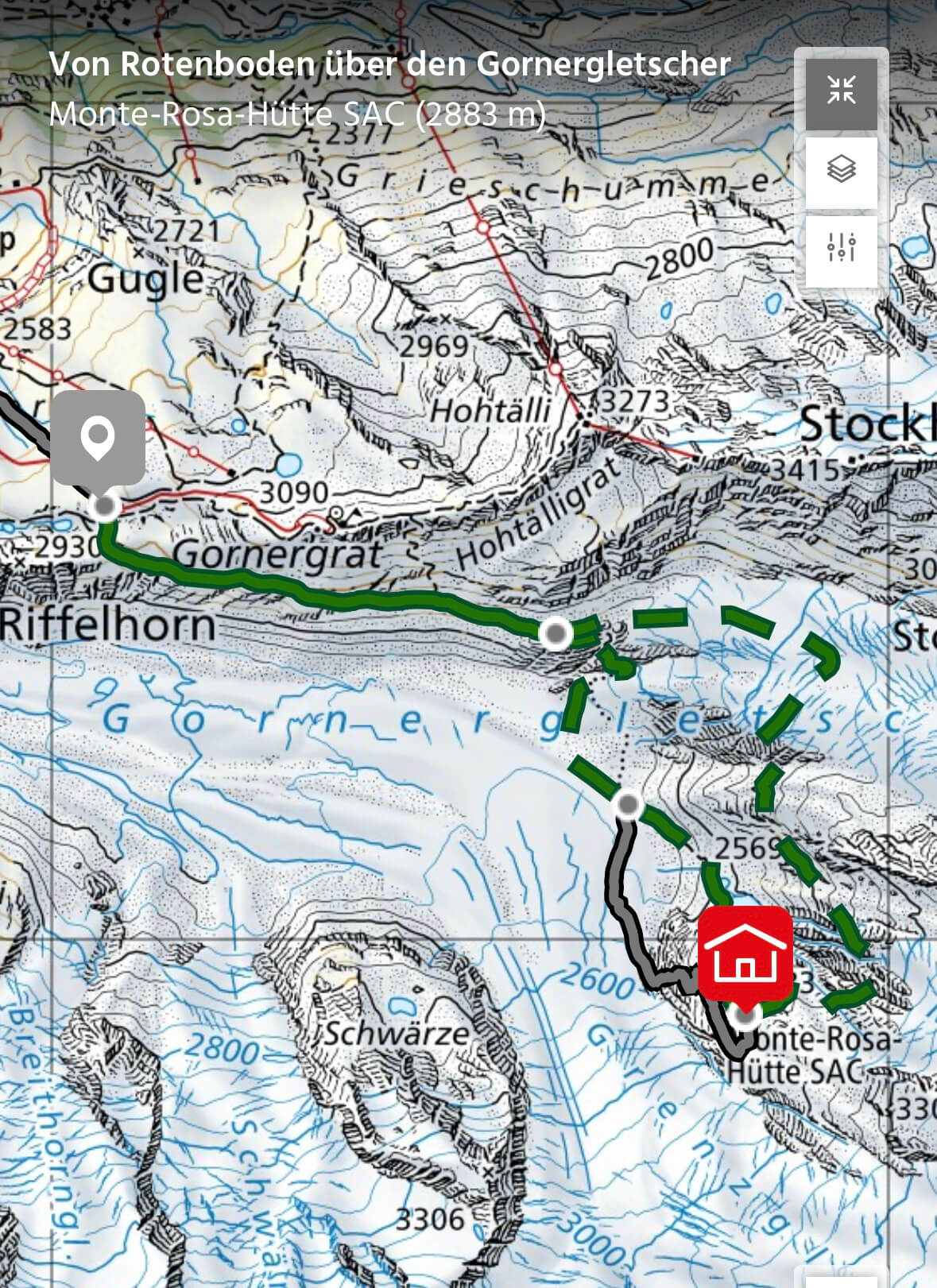 Alpine 2-Tages-Wanderung zur Monte Rosa Hütte (Wallis)